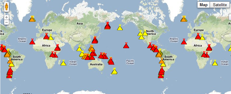 Volcanoes Map Of The World - Map