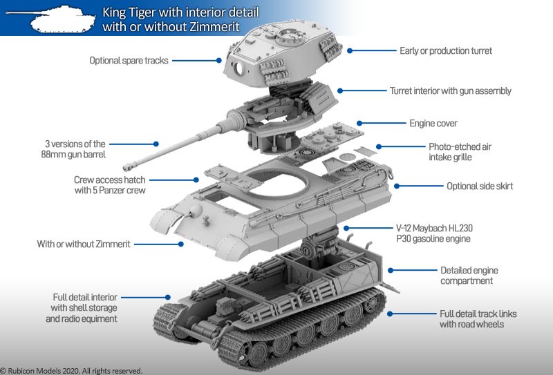 Tabletop Fix: Rubicon Models - New King Tiger Previews