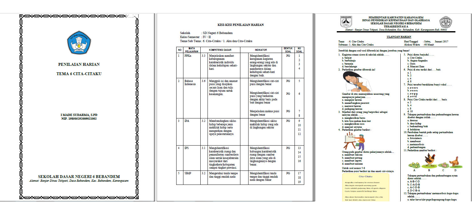 Karangasem Melajah: RPP Tematik Kelas 4 Semester 2 Plus Bahan Ajar dan ...