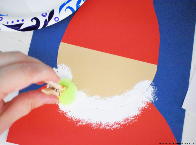 Santa Craft - Printable Santa Template included! - Messy Little Monster