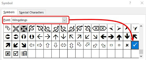 Mencari Simbol Centang di Microsoft Office ~ sebaung.com