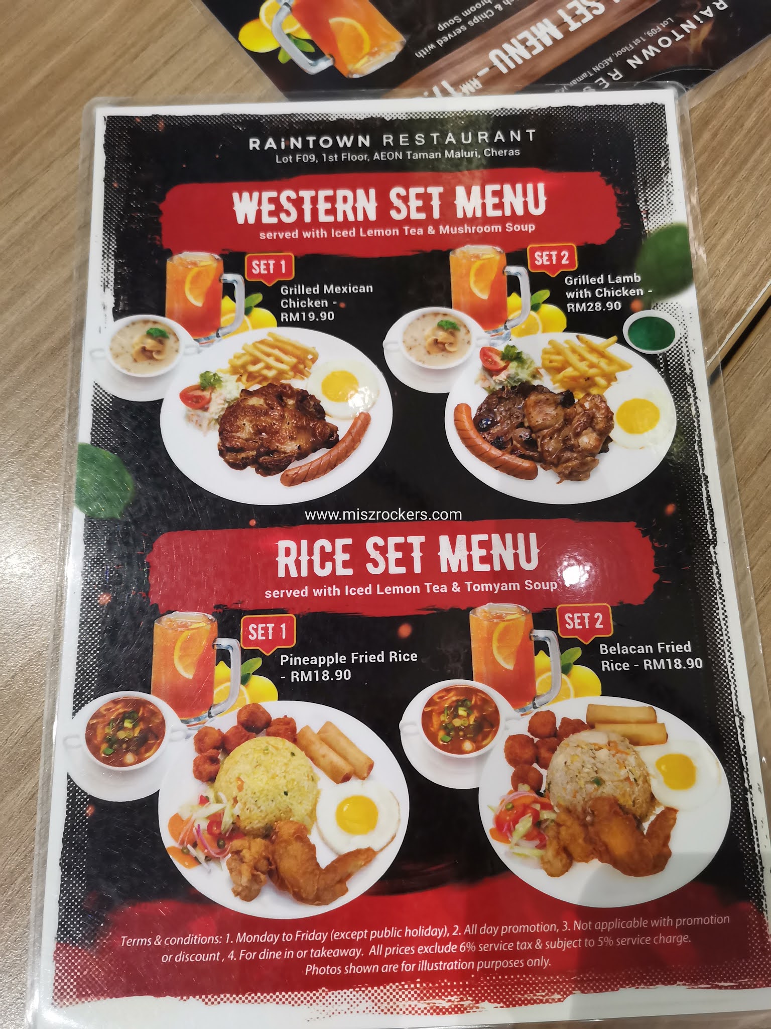 MAKAN CHICKEN CHOP DI RAINTOWN RESTAURANT AEON MALURI | Ceritera Si ...