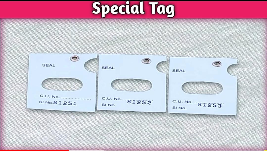 ADDRESS TAG | GREEN PAPER SEAL | SPECIAL TAG | STRIP SEAL | PINK PAPER ...