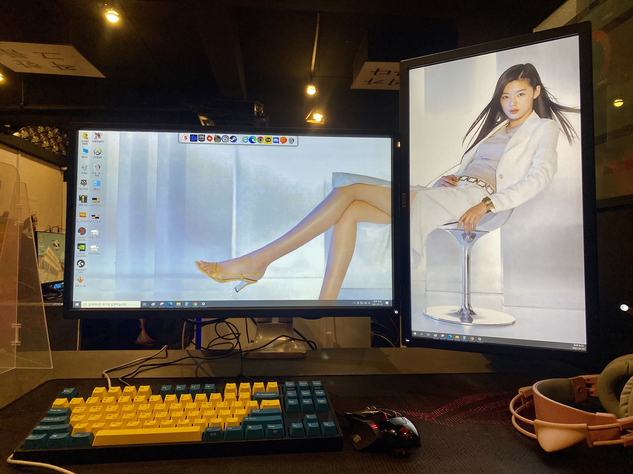 듀얼모니터 설정과 윈도우10 디스플레이 설정