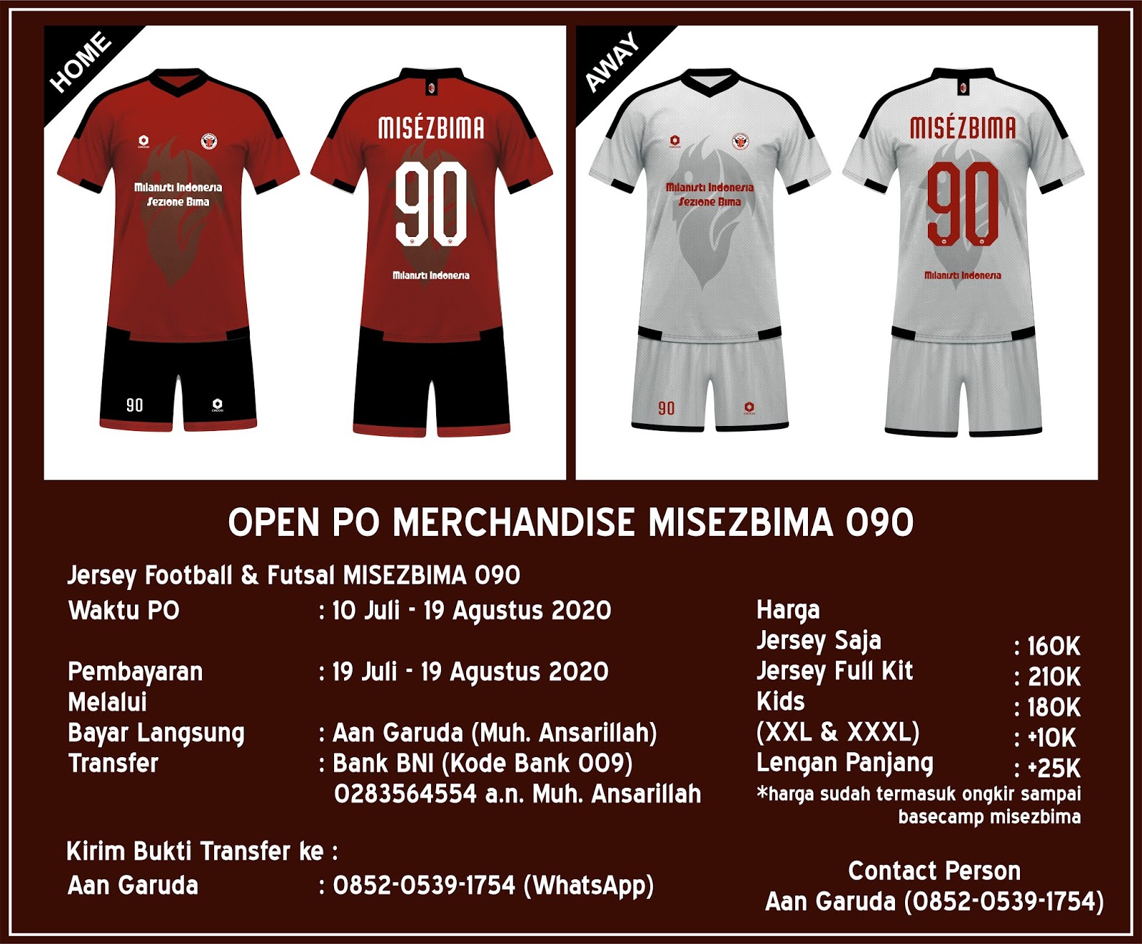 Open PO Merchandise Jersey Futsal MISEZBIMA 090 - Milanisti Indonesia ...