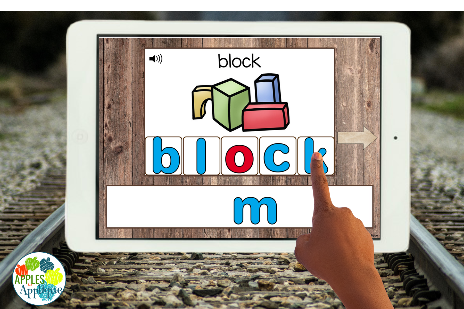 Apples to Applique: Escape the Train: Digital L-Blends Activity