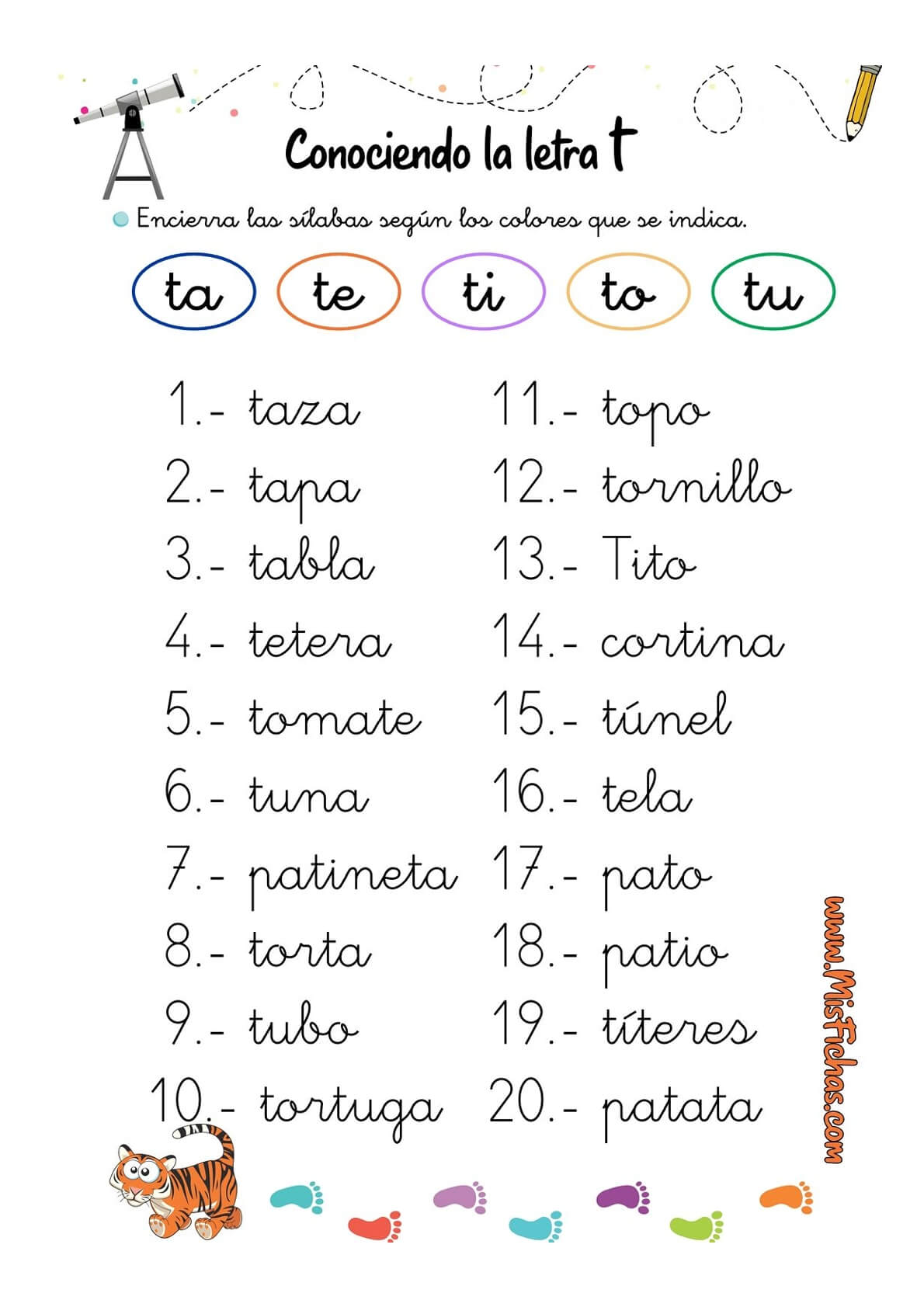 Atividade Ta Te Ti To Tu - FDPLEARN