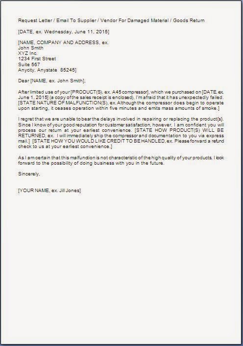 Broken Product Complaint Letter Format