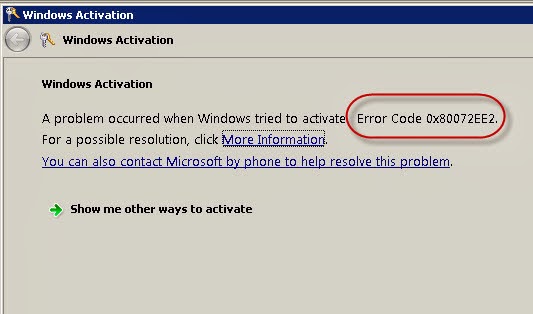 How to resolve windows update error 80072ee2?