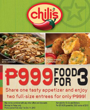 PROMO: Chili's P999