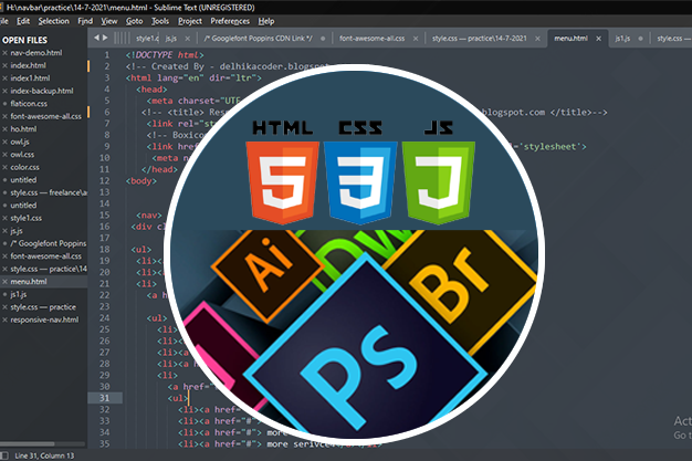 web design codes / layout