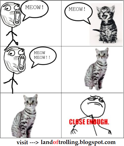 Home: Close enough meme : Talking to cat