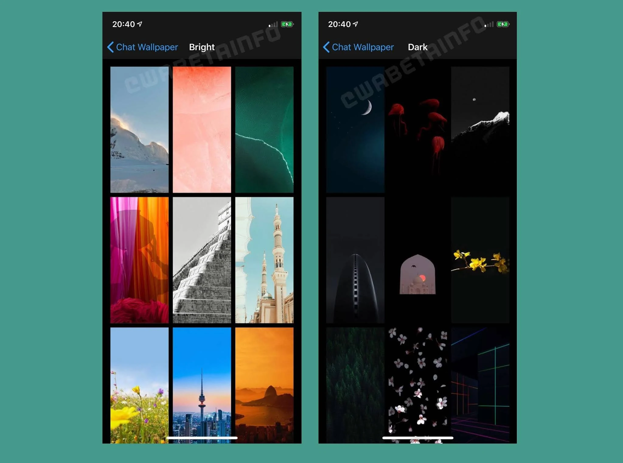 iOS users will soon get a variety of wallpaper options for individual chats