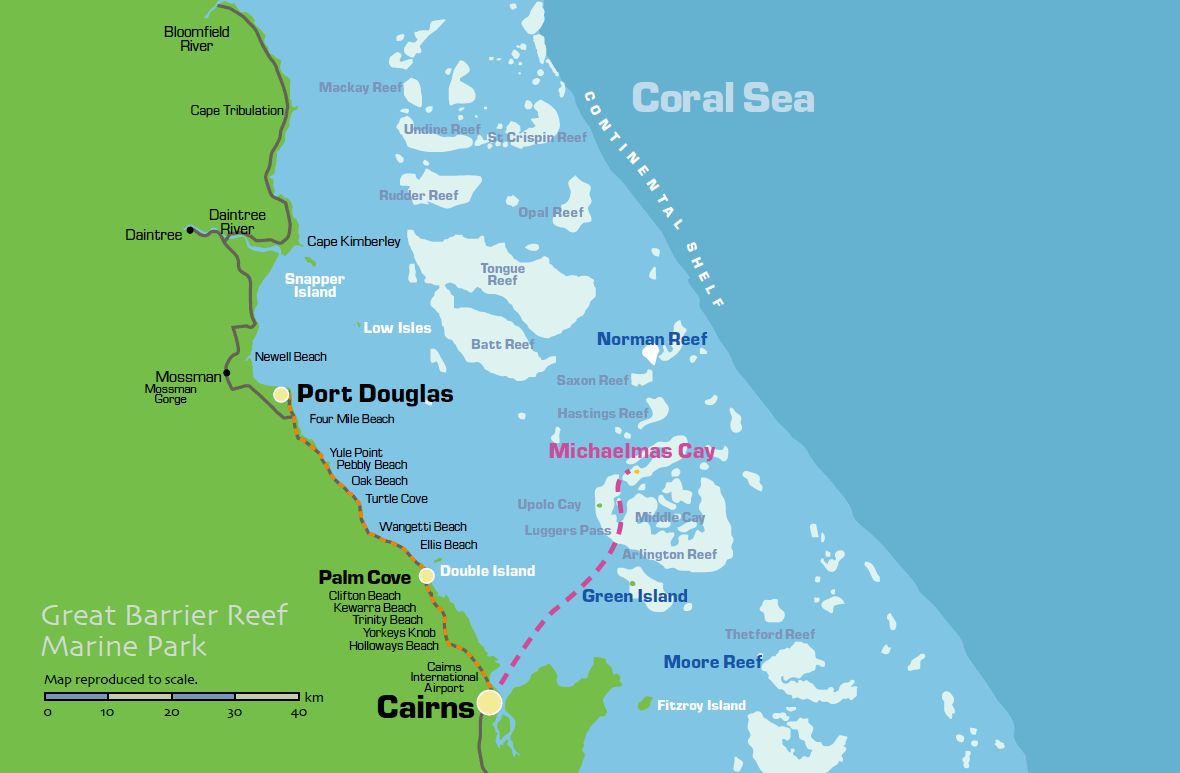 Playa Norte Reef Map
