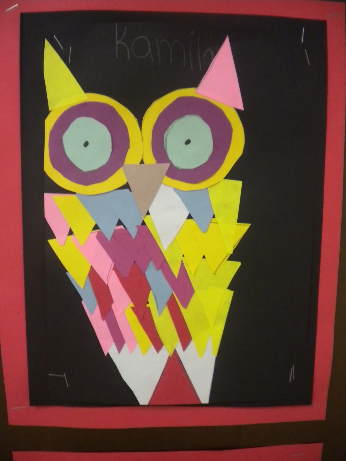Mrs. Pierce's Polka Dot Spot: Geometric Shape Owls