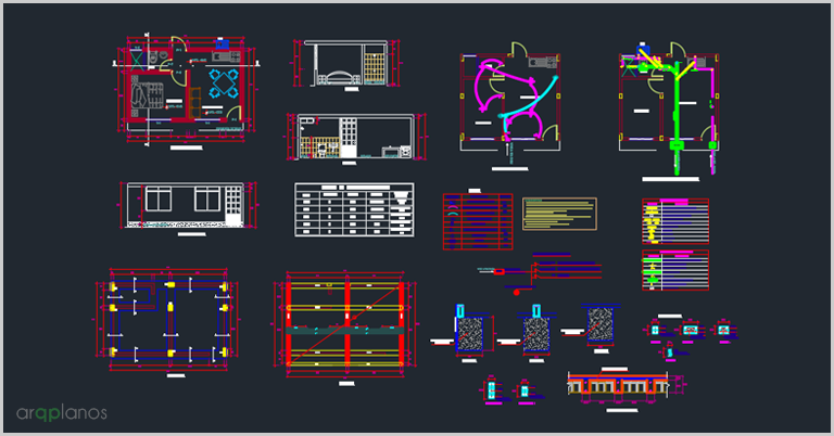 Módulo básico de vivienda | arqplanos - Recursos AutoCAD de ...