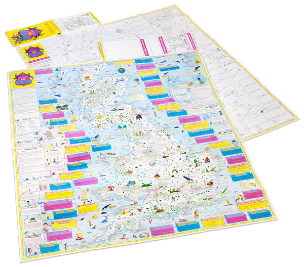 Fabulous map showing new places to go with the children this year ...