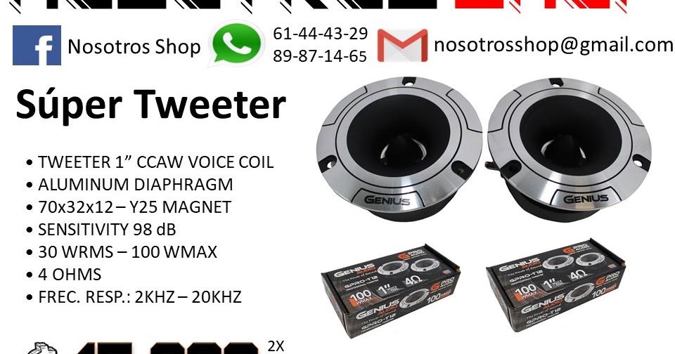 Nosotros Shop: Super Tweeter Genius