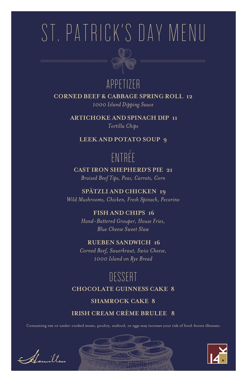 Hamilton Hotel Offers St. Patrick's Day Special Menu - DC Outlook