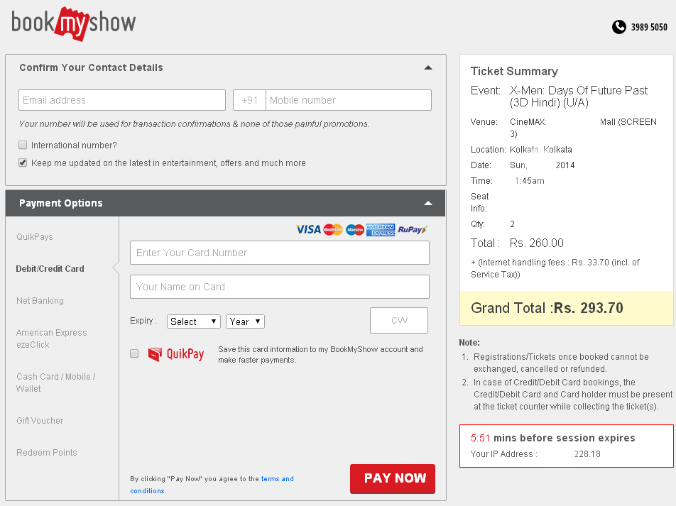 How to book movie sports theatre tickets online in bookmyshow.com | All ...
