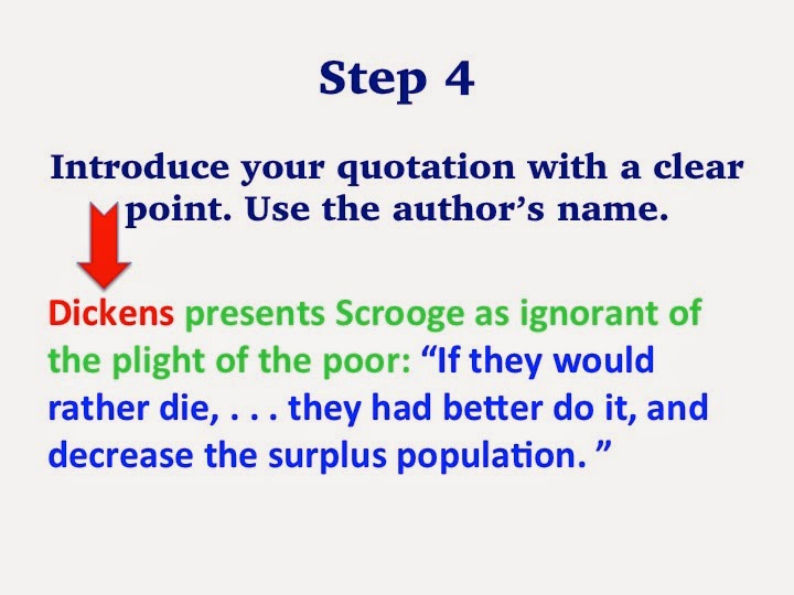 Mrs B's GCSE English Blog: Integrating Quotations into Analysis.