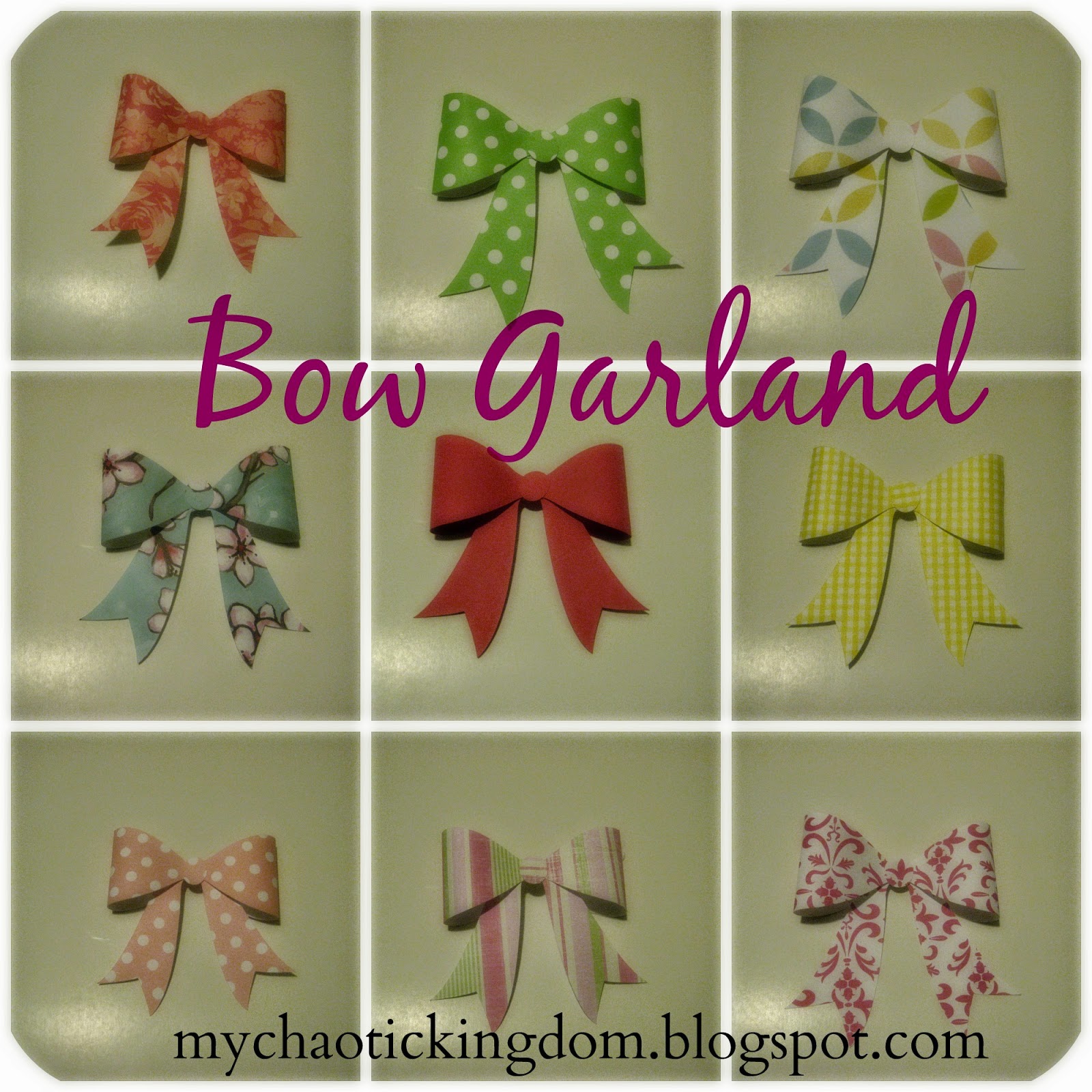 My Chaotic Kingdom: Pinterest Inspired: Bow Garland
