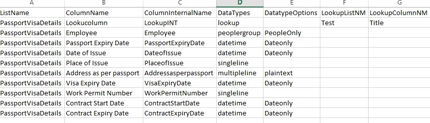 I Love Sharepoint !!!: Creating List and List Columns from CSV file