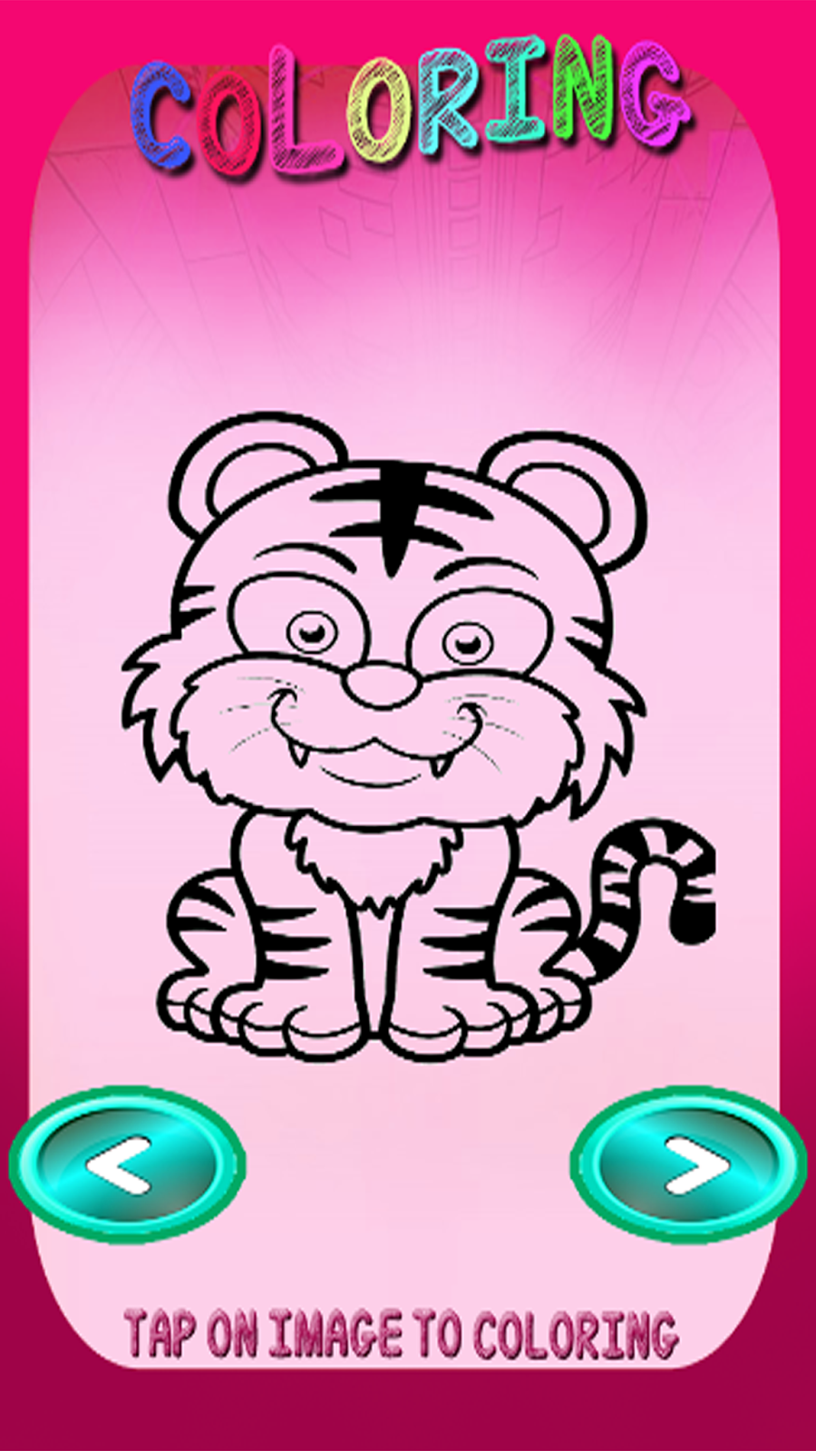 Children Games Coloring Pages Tigers Free