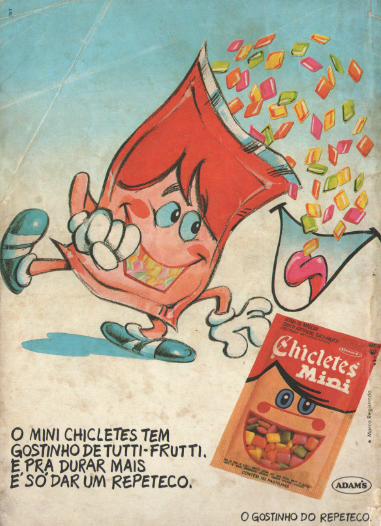 Mini Chicletes (Adams) - 1986 - Propagandas Históricas | Propagandas ...