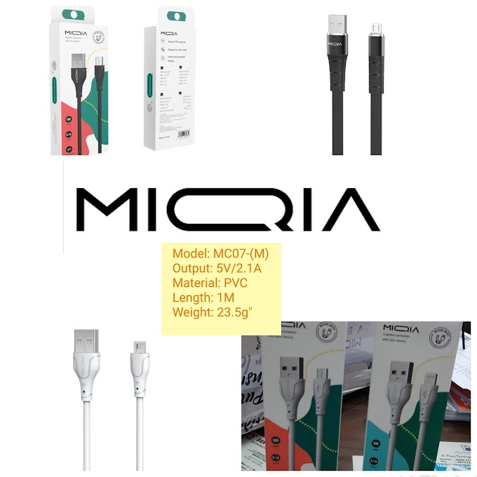 Ready iPhone, MICRO & TIPE-C Kabel Data MIQIA MC07 2,1A REAL kwalitas 👍
