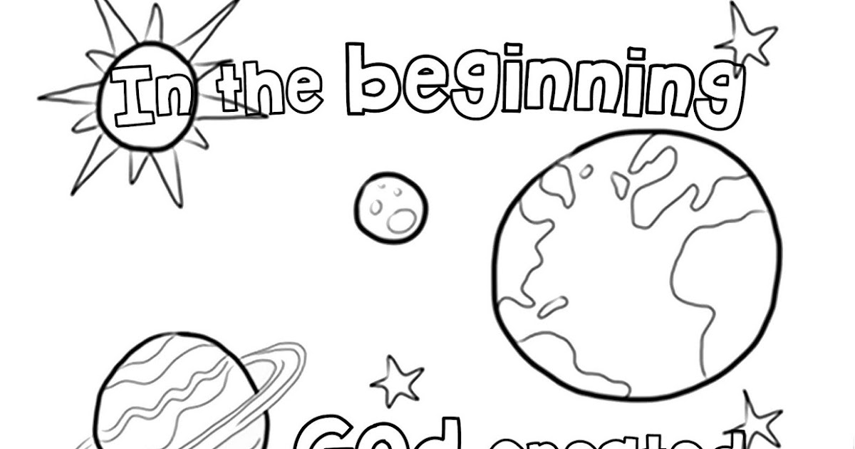 FREE HOMESCHOOLING RESOURCE!!! Genesis 1:1 Coloring Page