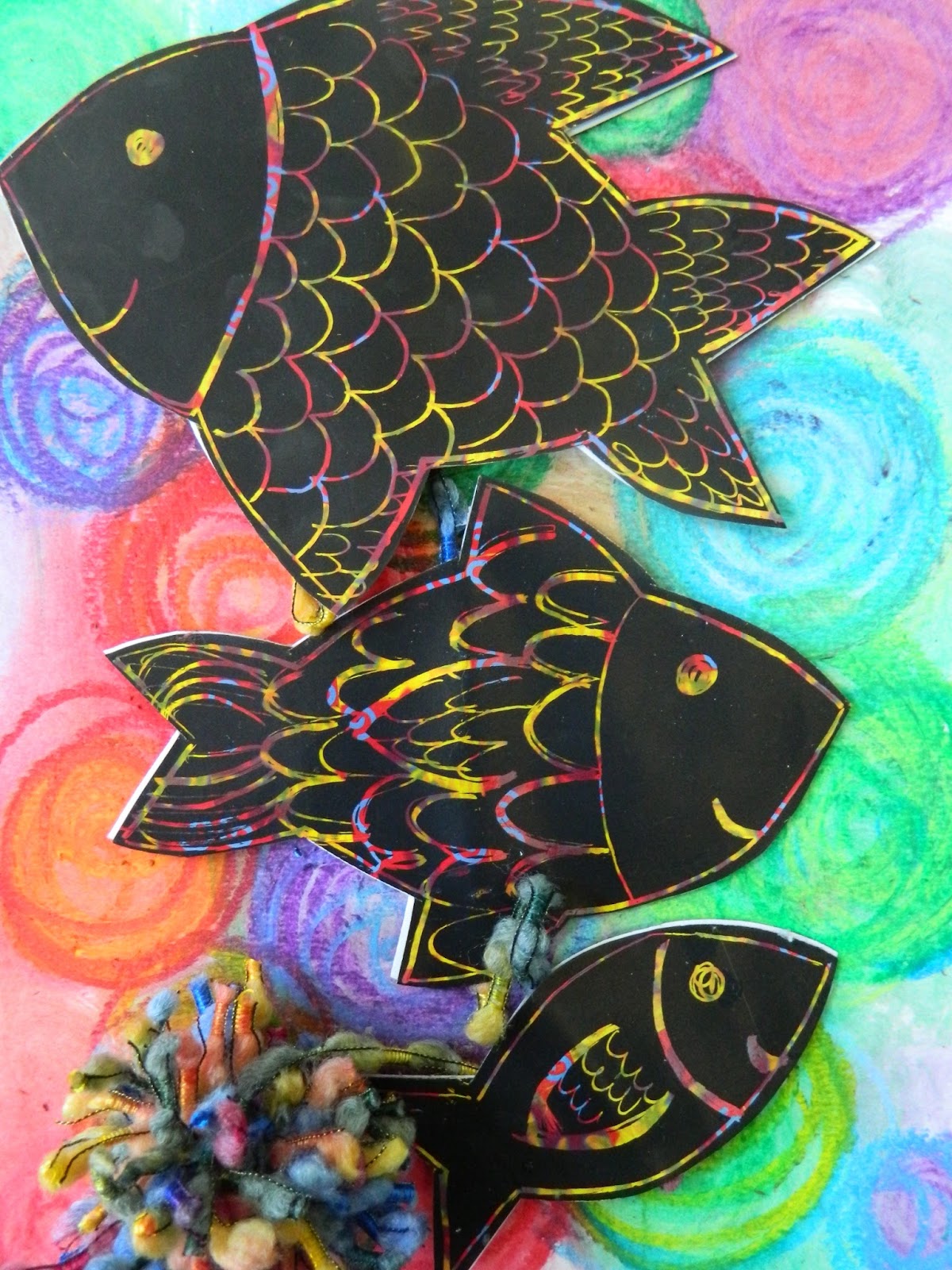 the vintage umbrella: Two more fish projects...