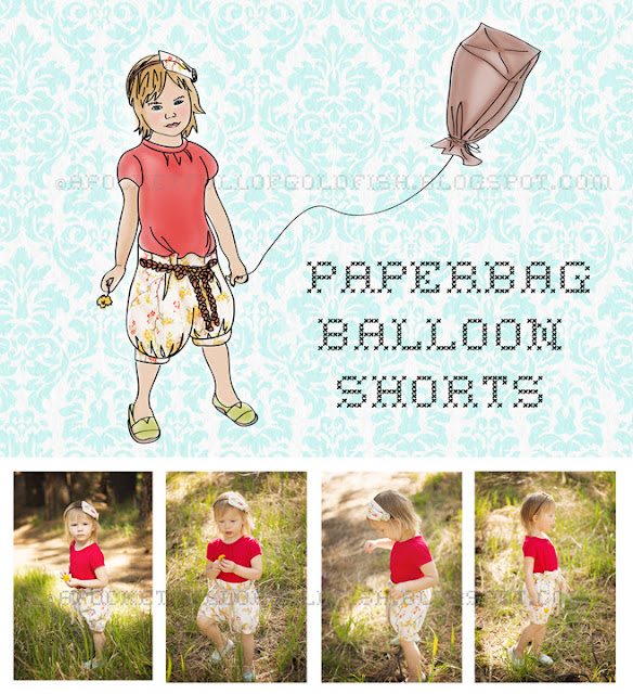 A Pocket full of goldfish: Paperbag Balloon Shorts Tutorial