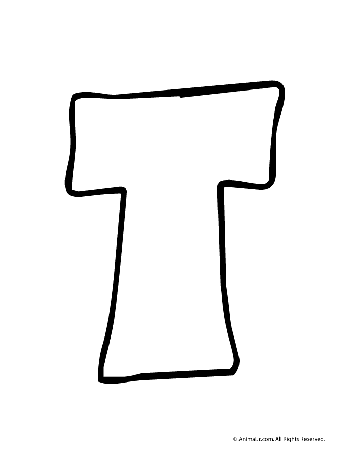 Printable Bubble Letters T - Formal Letter