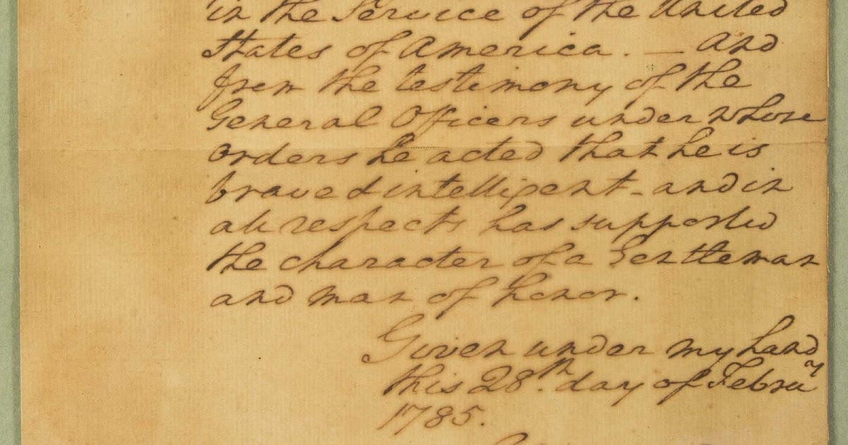 George Washington Letters ~ Thankyou Letter