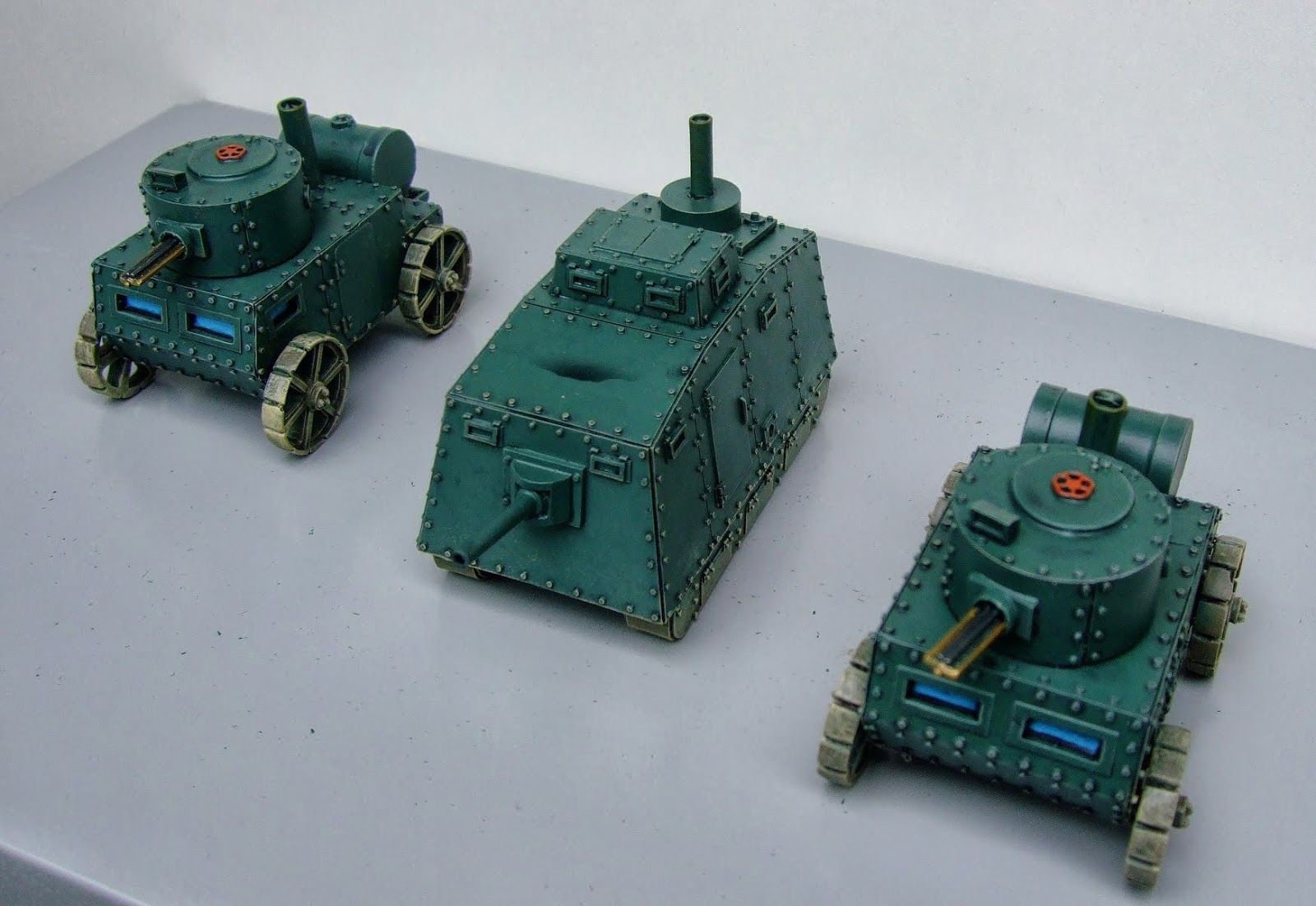 The Angry Lurker: 28mm Painted Victorian Sci-Fi Tanks and Armoured Cars ...