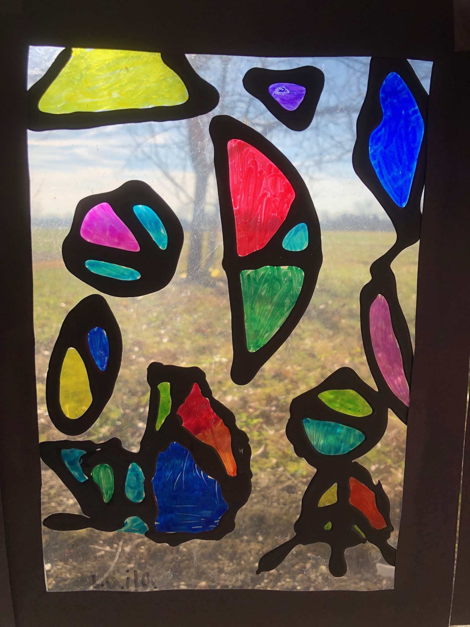 Mrs. Harris' art room: 1st grade art lesson Frank Lloyd Wright Stained ...