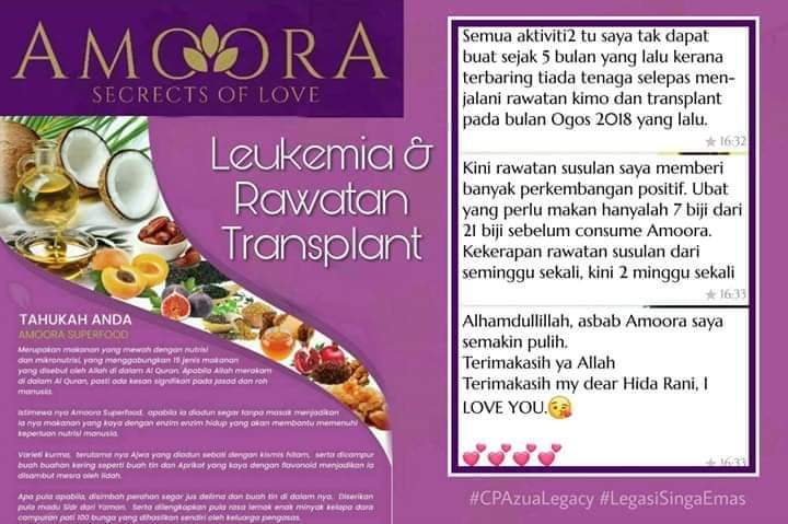 AMOORA SUFI : Amoora Superfood dan Kanser