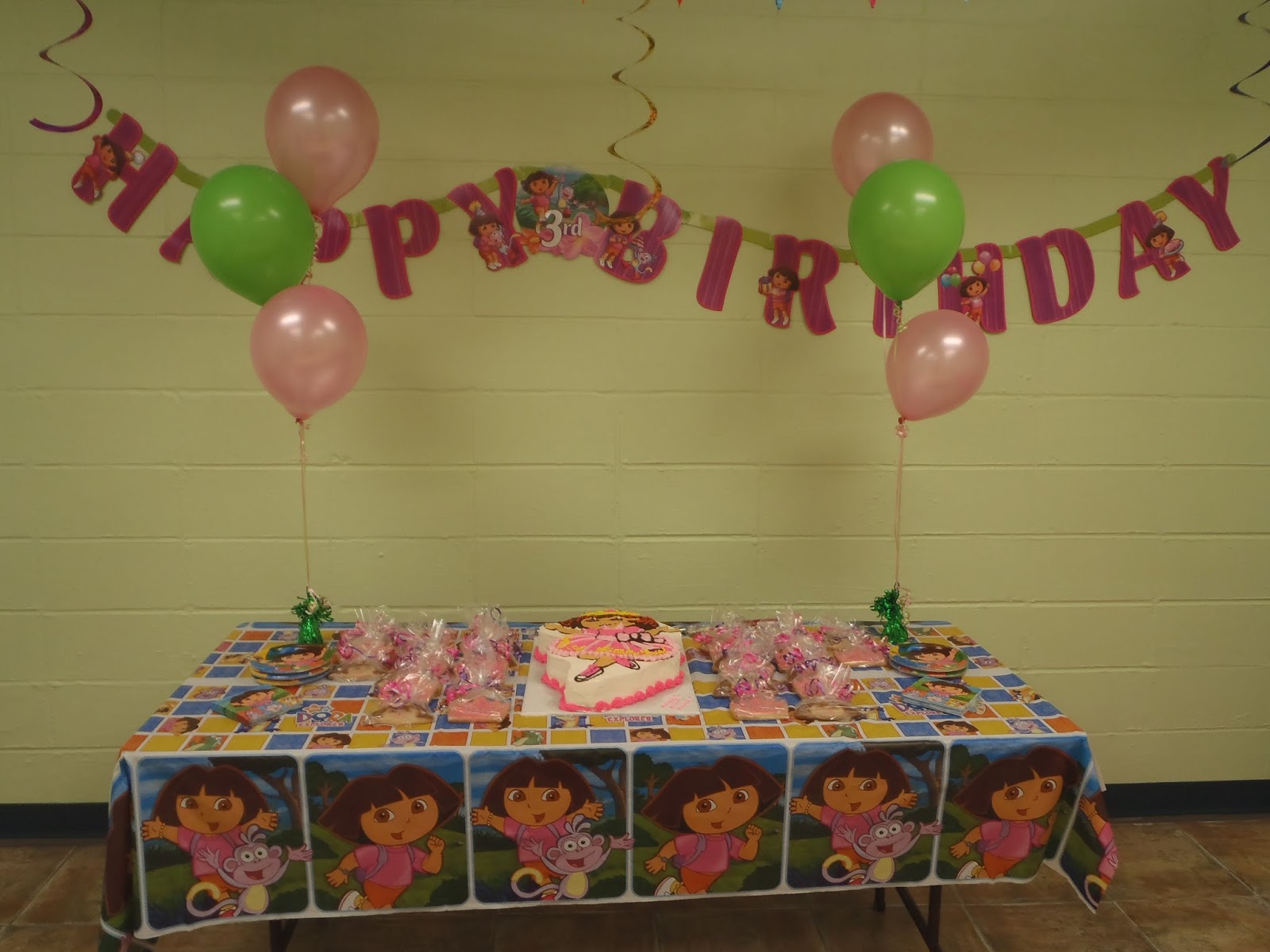 NOLA Parties and Playdates: Pink Dora Birthday Cake