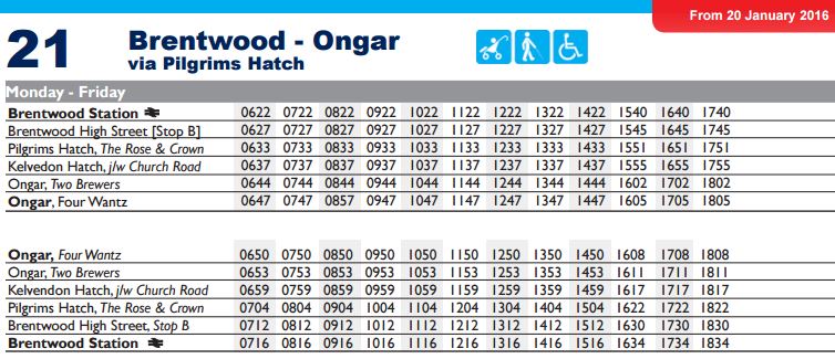 Brentwood Bus Update: January 2016