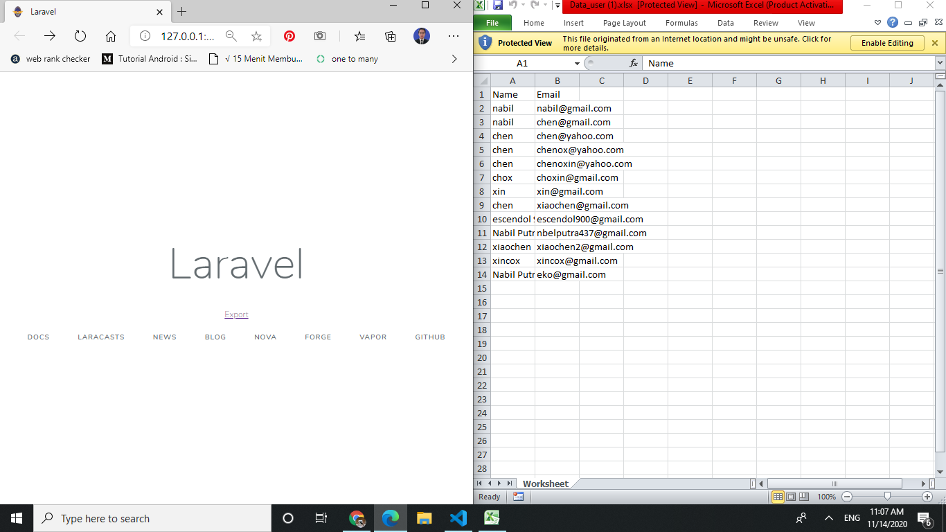 Cara Menggunakan Library Excel di Laravel Dengan Menggunakan Blade View ...