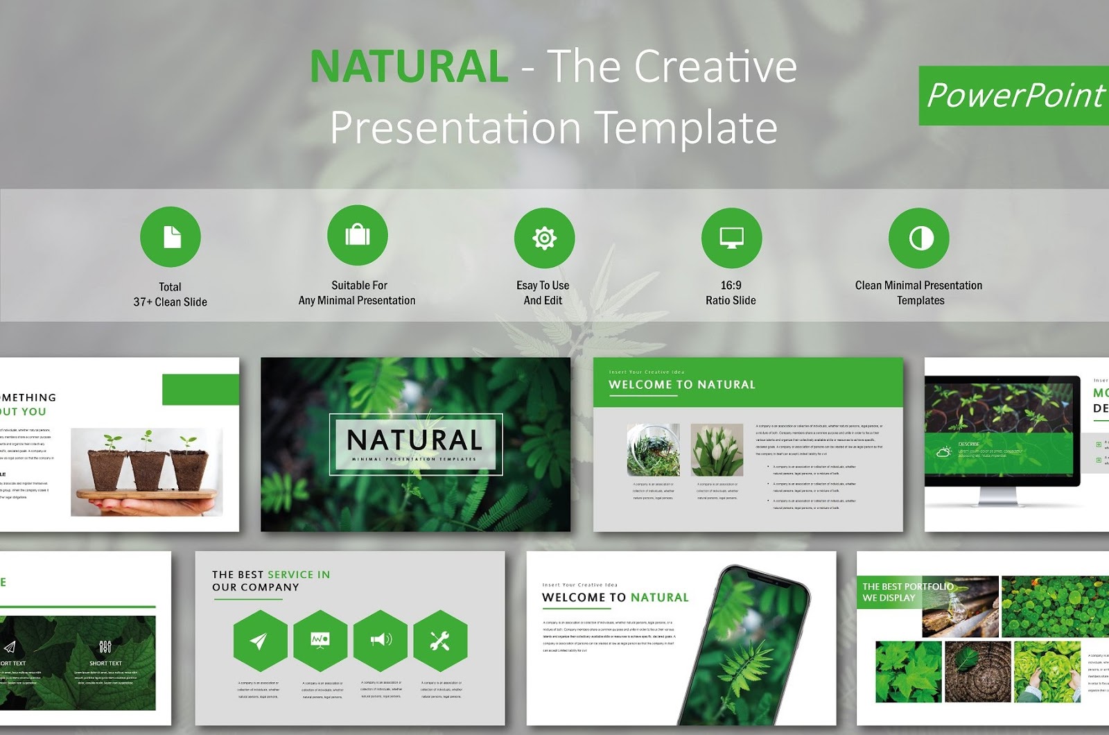 Natural Creative PowerPoint Template [2371235]