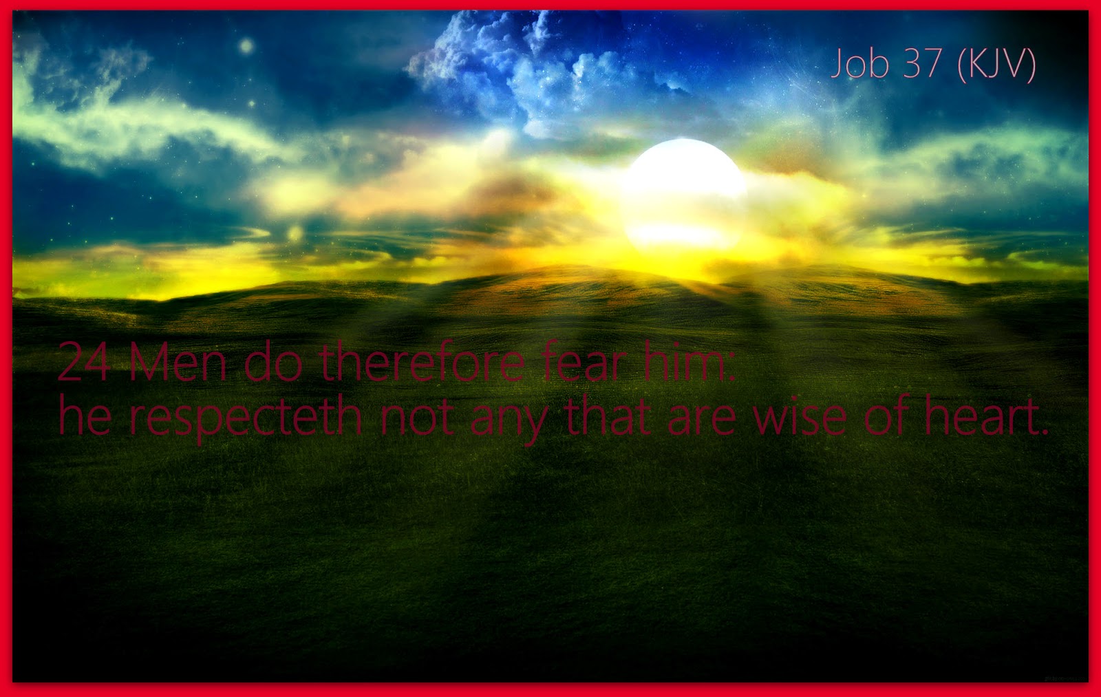 Red Pill Diaries: Job 37 (KJV)