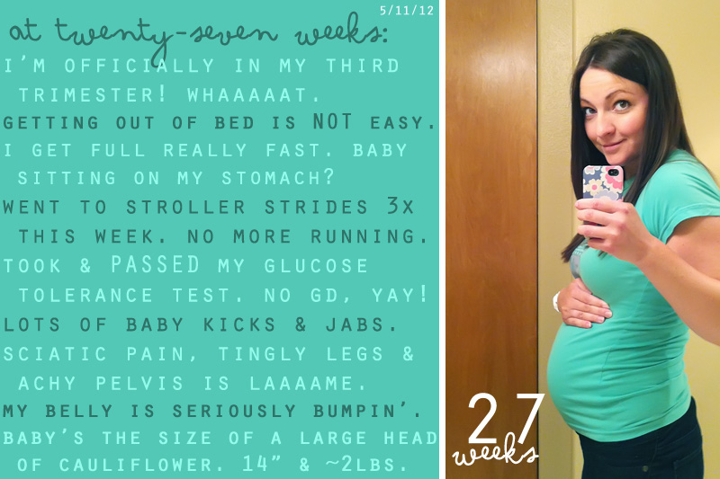 a good life.: twenty-seven weeks. bumpdate!
