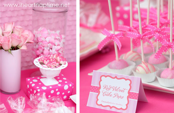 Kara's Party Ideas Pretty In Pink 1st Birthday Party | Kara's Party Ideas