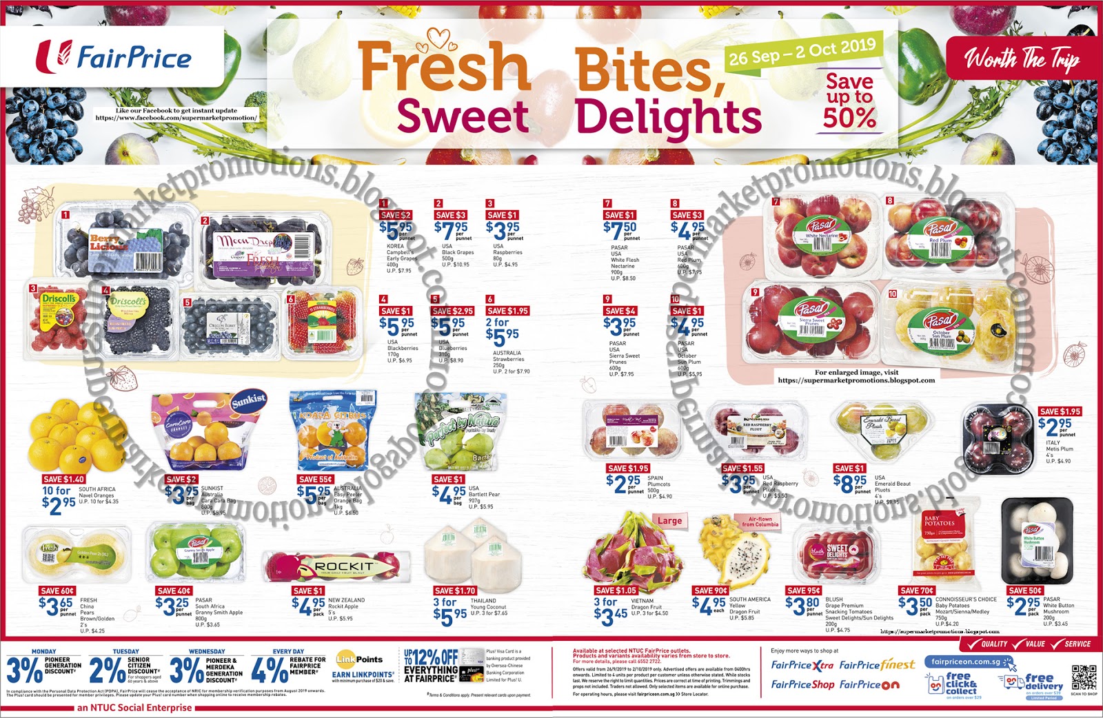NTUC FairPrice Fruits Promotion 26 September - 02 October 2019 ...