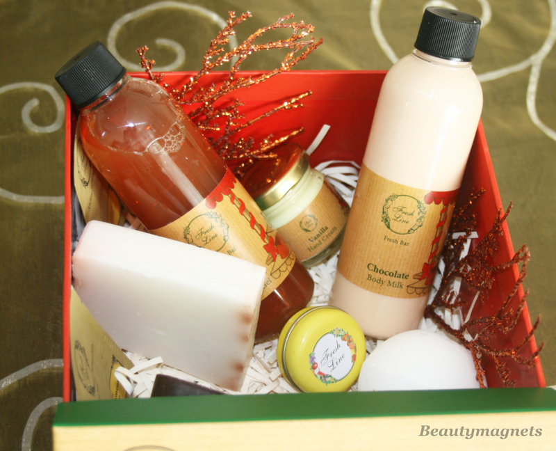 Beautymagnets: Fresh Line Chocolate & Vanilla Set: a box full of treats