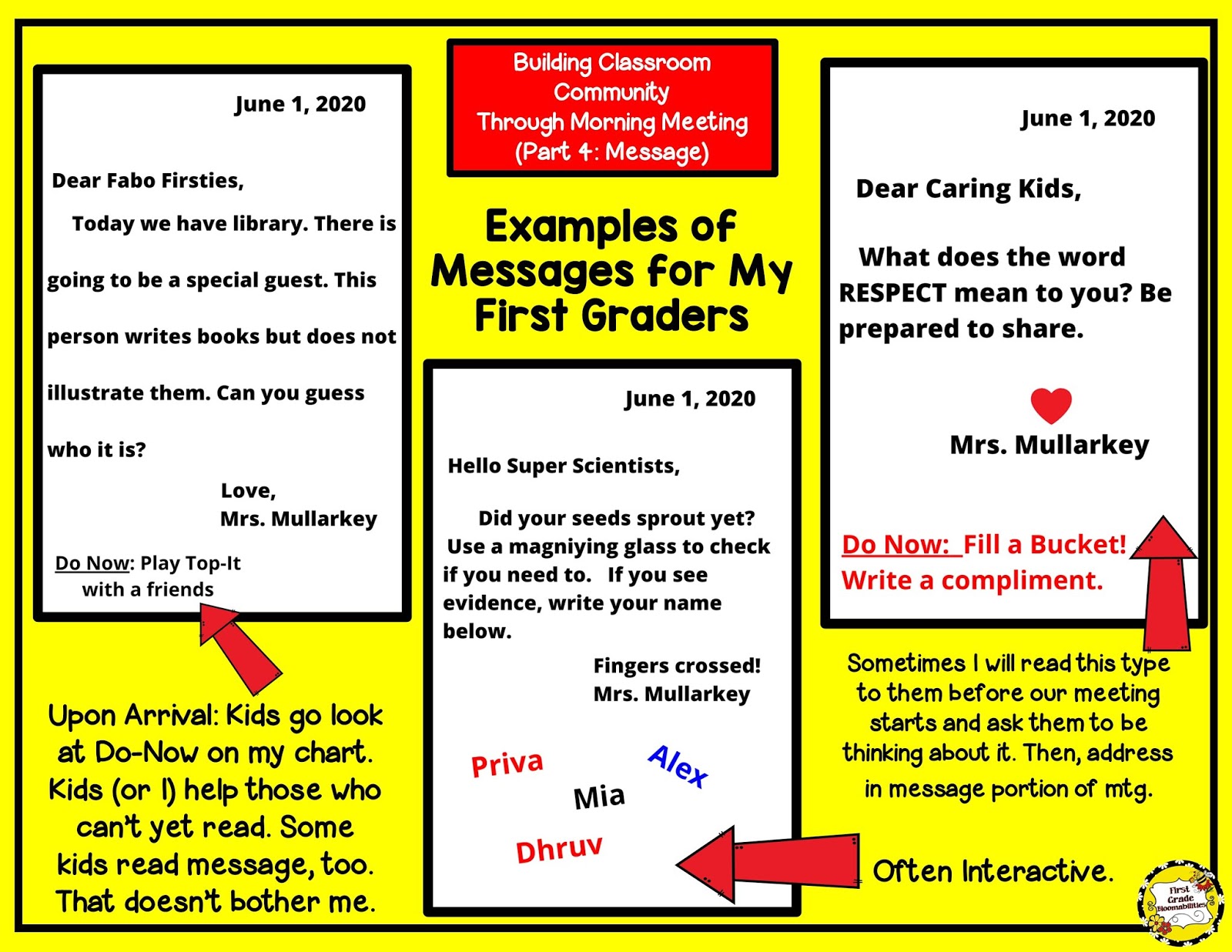 First Grade Bloomabilities: Building Classroom Community Through ...