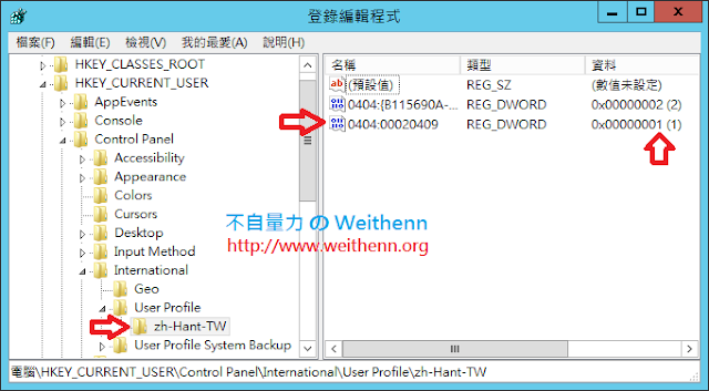 徹底解決 Windows Server 2012 R2 惱人的輸入法問題 ~ 不自量力 の Weithenn