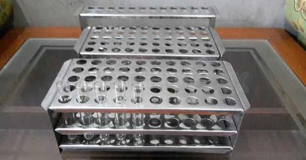 Rak Tabung Reaksi Stainless ( rak tabung reaksi laboratorium ...